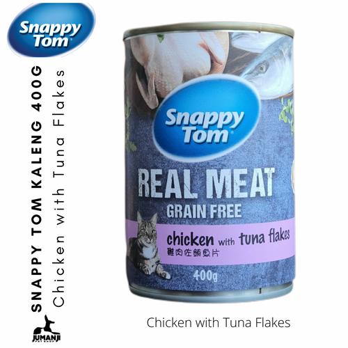 Jual Snappy Tom Kaleng 400g - Chicken with Tuna Flakes (Ungu) Snapy Can ...