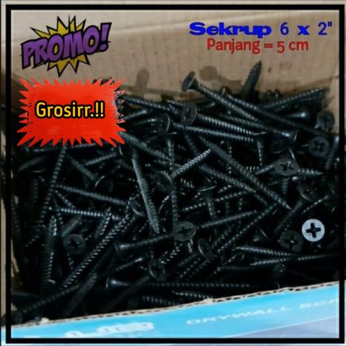 Jual Sekrup Skrup Gipsum Gypsum 6X2 " 5 CM DRYWALL SCREWS Plafon Atap ...