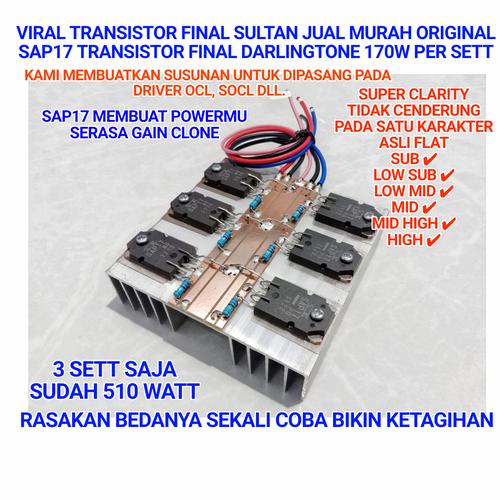 Jual Transistor tr final darlington sap17 sap 17 - 3 SETT FINAL - Kab. Ngawi - SETIA ELEKTRONIIK ...
