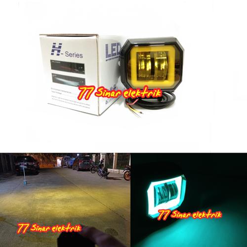 Jual Lampu Tembak Sorot LED CWL 2Mata 4D Kotak 20Watt Sinar Kuning 12 ...