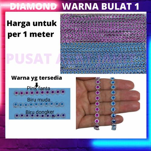 Jual Diamond warna bulat 1 per meter - Pink fanta, WARNA BULAT 1 - Kota ...