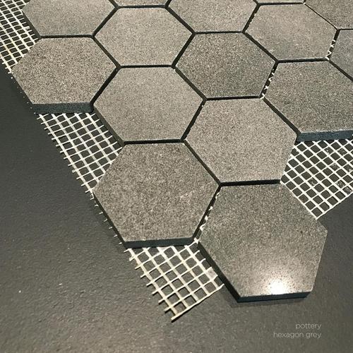 Jual Venus Pottery Hexagon Grey - Backsplash Tile Dapur Modern - Kota ...