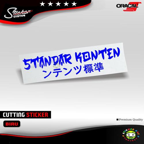 Jual sticker viral standar konten sticker motor cutting sticker - Biru ...