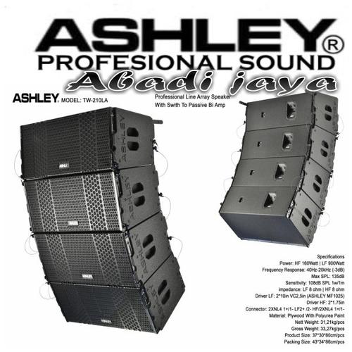 Jual SPEAKER ASHLEY LINE ARRAY TW 210LA HARGA 1 PSC ASHLEY TW210LA ...