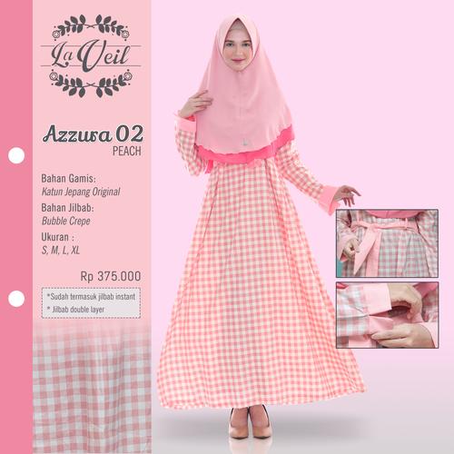 Jual Gamis Set Katun Jepang La Veil Azzura 02 (Gamis + Khimar) - Merah ...