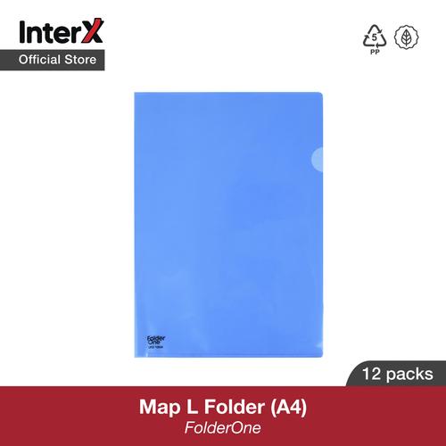 Promo Folder One Map L A4 (L Folder A4 ) isi 12 - Biru - Kab. Tangerang ...