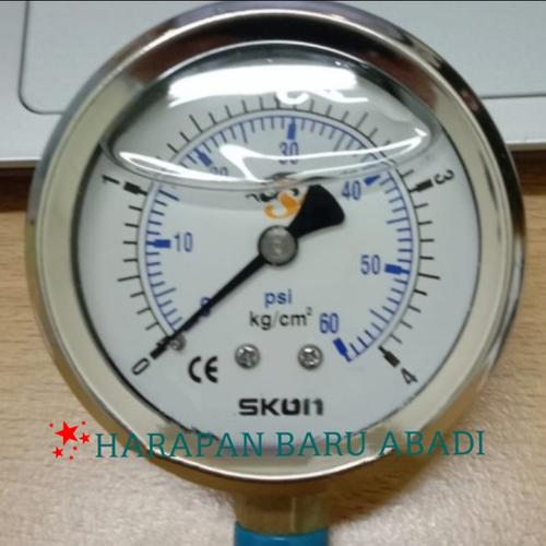 Jual Pressure Gauge SKON 2 1/2" inch 10 Bar 150 Psi Stainless Brass - Jakarta Barat - Harapan ...
