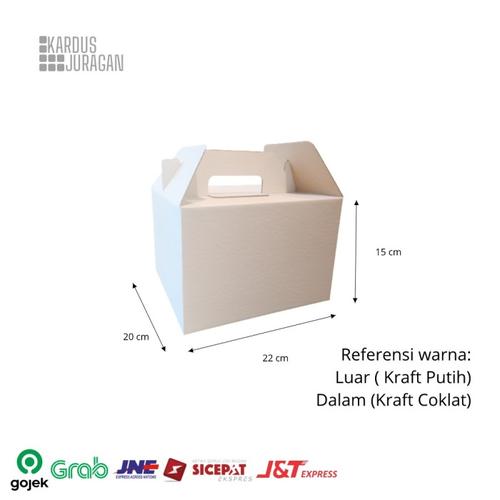 Jual Box Jinjing Putih 22 x 20 x 15 cm Kardus Tenteng Dus Parcel Gable ...