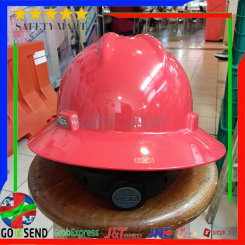 Jual SAFETY HELMET / HELM SAFETY MSA FULL BRIM ORIGINAL - Merah, Inner ...