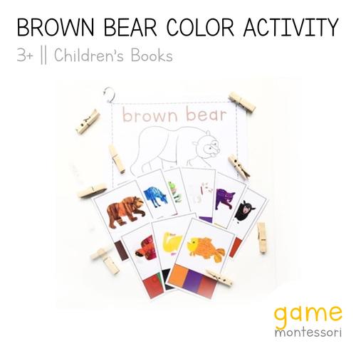 Jual Brown Bear Brown Bear, Color or Sound Pegging Matching Activity ...