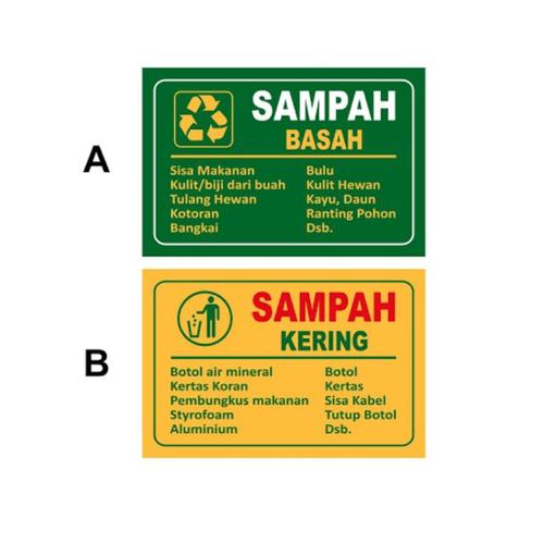 Jual Stiker tulisan sampah stiker sampah basah dan kering stiker sign ... Jual Stiker tulisan sampah stiker sampah basah dan kering stiker sign ...