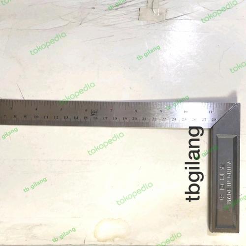 Promo penggaris siku tukang L sekon besi nekl stainless aluminium ukur ...