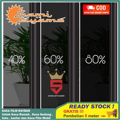Jual Sticker Kaca Stiker Kaca Jendela Rumah Film One Way Hitam Cermin ...