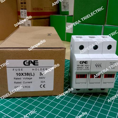Jual FUSE HOLDER GAE GERMANY 3POLE 10×38 Max 32A 690V HOLDER FUSE 3P ...