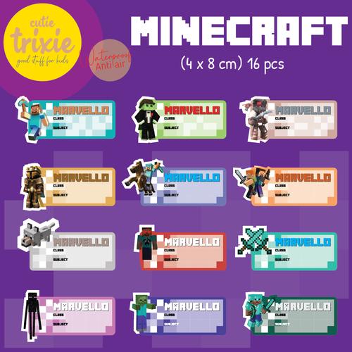 Jual STICKER LABEL BUKU MATA PELAJARAN / MAPEL ANAK MINECRAFT - Jakarta ...