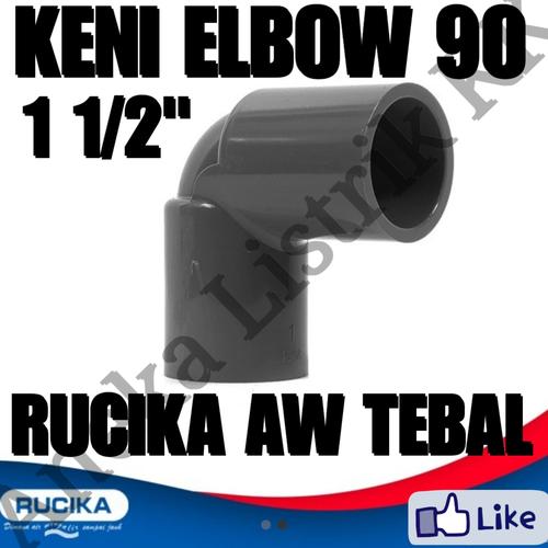 Jual RUCIKA SAMBUNGAN PIPA PVC AW KENI 1,5" 90 ELBOW 1,5INCH 1,5 INCH 1 ...