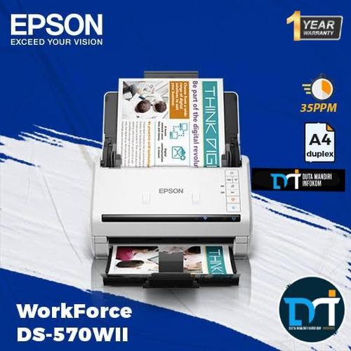Promo Epson WorkForce DS-570WII A4 Duplex Sheet-fed Document Scanner DS ...