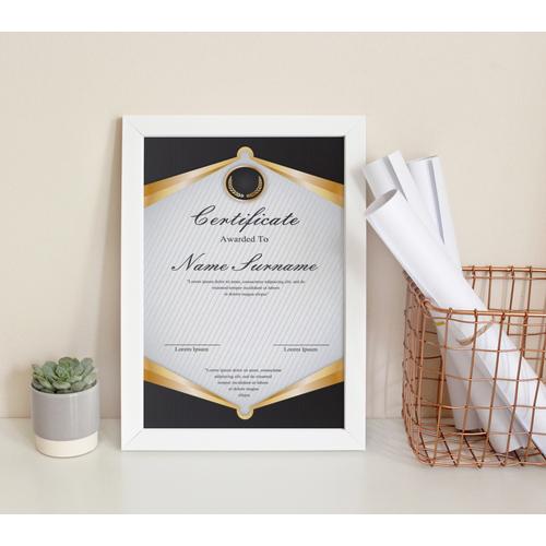 Jual BINGKAI IJAZAH A4 PIAGAM MOTIF MINIMALIS WARNA HITAM PUTIH - Black ...