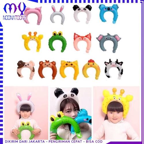 Jual Balon Bando Anak Karakter Hewan Balon Foil Headband Balon ...