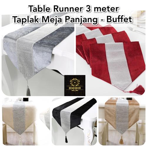 Jual Table Runner - bad runner bludru blink blink mewah 300 cm - pigura ...