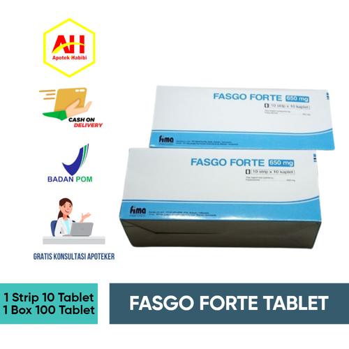 Jual FASGO FORTE 650 MG TABLET Obat Demam Panas Pusing Meriang Sakit ...