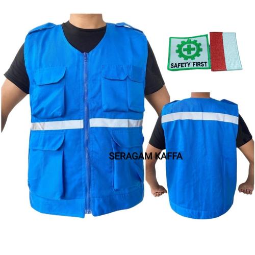 Jual Wearpack Rompi Premium katelpak Proyek lapangan rompi kerja Biru ...