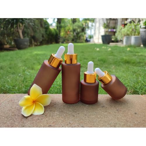 Jual Botol Serum 20ml Dropper Pipet Kaca Amber Doff Ring Gold skincare - Gold + Putih - Jakarta ...