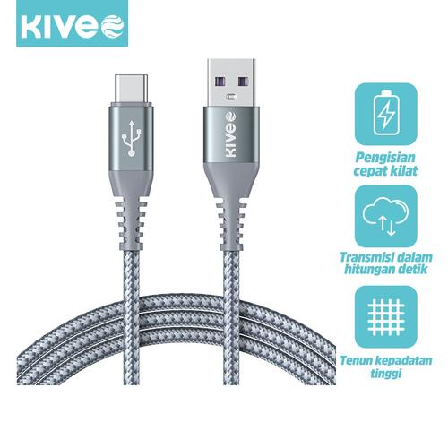 Jual KIVEE Kabel Data Android USB Type-C 3A Fast Charging Nylon Braided ...