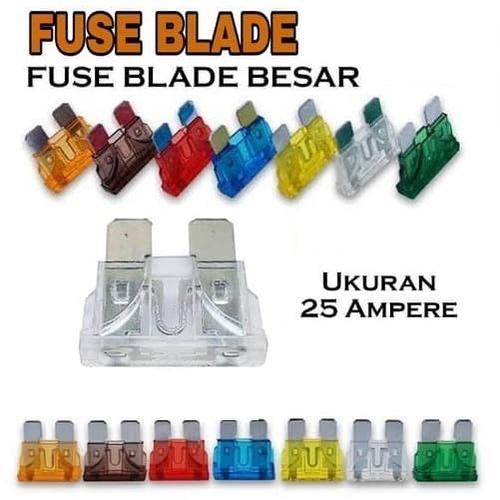Jual Fuse Blade Besar 25A 19mm Sakering Sikring Tancap Motor 25 Amper ...
