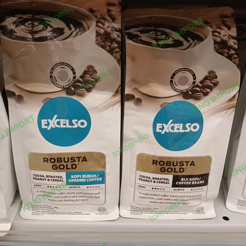 Jual excelso robusta gold bubuk 200gr - excelco kopi bubuk - BIJI ...