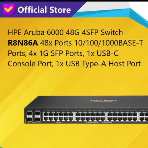 Jual Switch HPE R8N86A Aruba 6000 48G 4SFP Switch - Jakarta Pusat ...