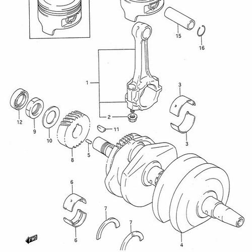 Jual PIN BEARING CRANK / METAL JALAN 050 (Gb. 3) SUZUKI GS500 - Kab ...
