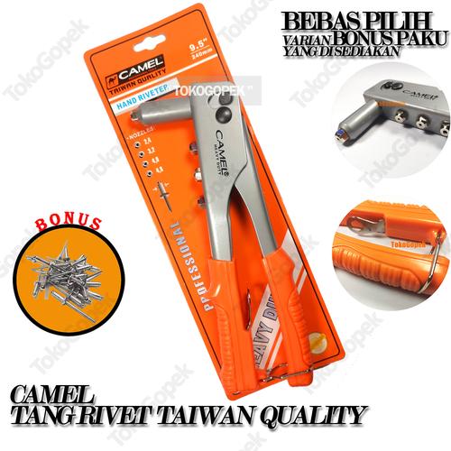 Jual CAMEL TANG RIVET TAIWAN HAND RIVETER 2.4mm - 4.8mm - BONUS PAKU ...