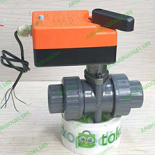 Jual motorized ball valve pvc plastic 1inch Screw True Union Taiwan ...