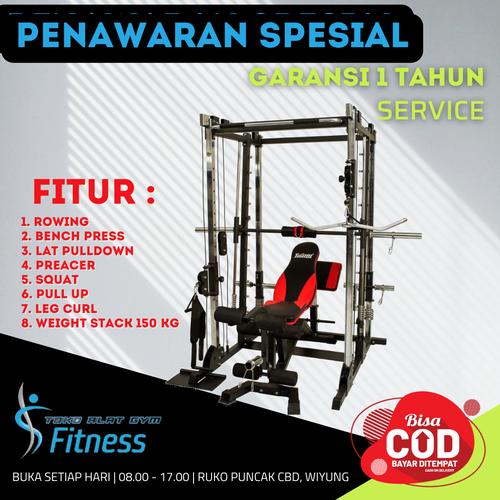 Jual Alat Olahraga Fitness Smith Machine Power Rack Total Gym - Kota ...