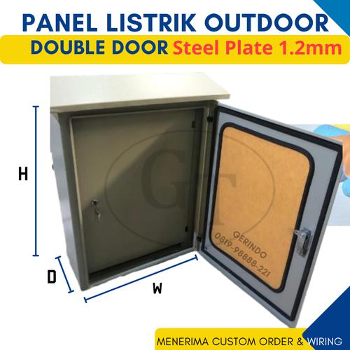 Jual Box Panel Outdoor Double Door 500x400x250mm SPHC 1.2mm RAL 7032 GT ...