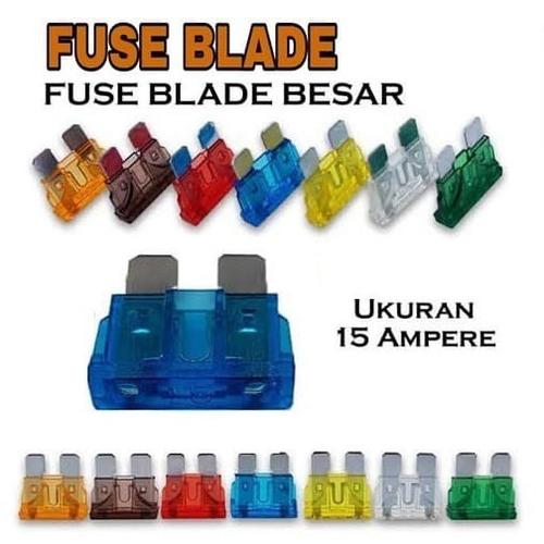 Jual Fuse Blade Besar 15A 19mm Sakering Sikring Tancap Motor 15 Ampere ...