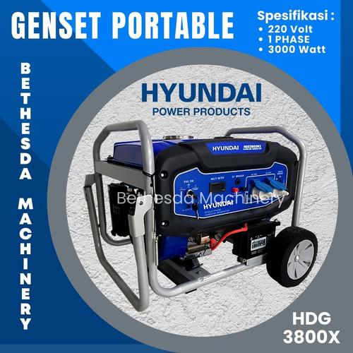 Jual HDG 3800 X Genset Portable Hyundai 3000 Watt Mini Genset - Kota ...