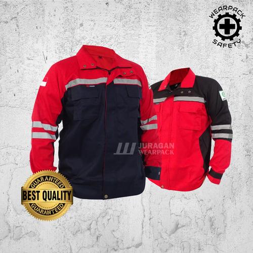 Jual Wearpak Safety Merk Juragan Wearpack Model Semi Jaket - Merah ...
