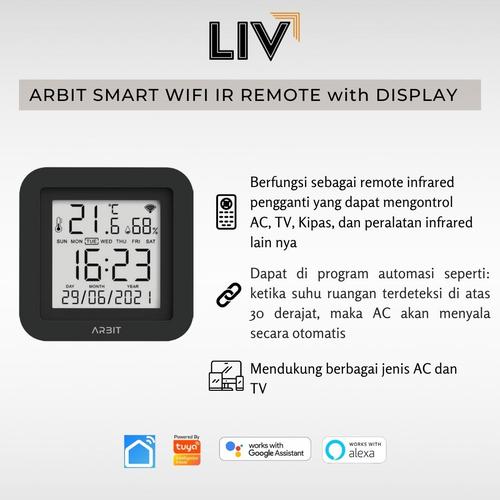 Jual ARBIT Smart IR Remote Temperature & Humidity Sensor Display ...