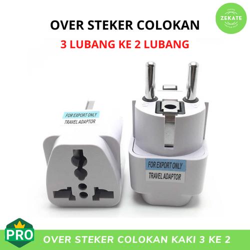 Jual Over Steker Colokan Kaki 3/Sambungan Steker 3 ke 2 STANDARD ...
