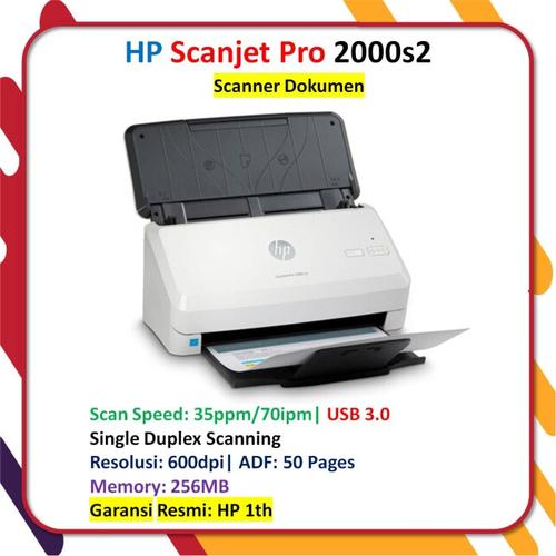 Jual Scanner HP Scanjet 2000 s2 Dokumen A4 F4 Legal - Jakarta Barat ...