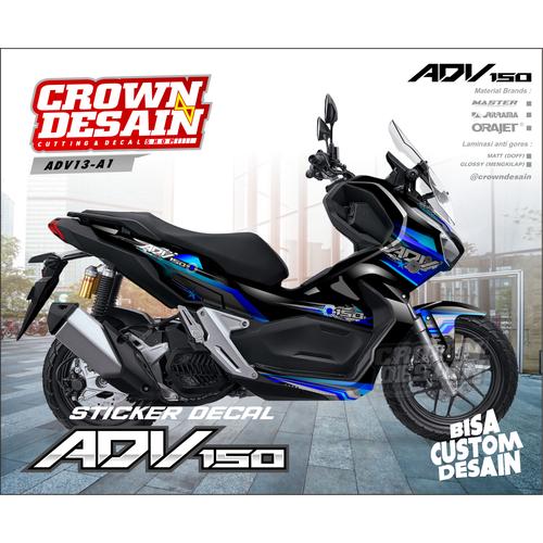 Jual Sticker Decal Honda ADV 150 Full body - Decal ADV 150 Blue Color ...