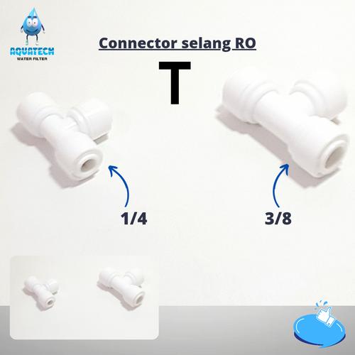 Jual Fitting RO T connector selang RO 1/4 & 3/8 - 3/8 - Kab. Bekasi ...
