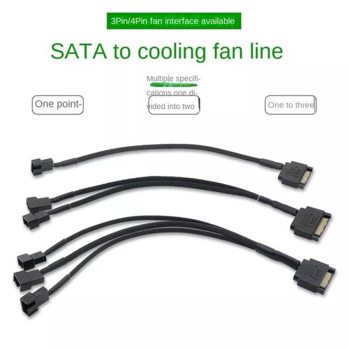 Jual kabel Fan HUB PWM power SATA cabang 5 4 3 2 4pin sysfan 4 pin 3 ...