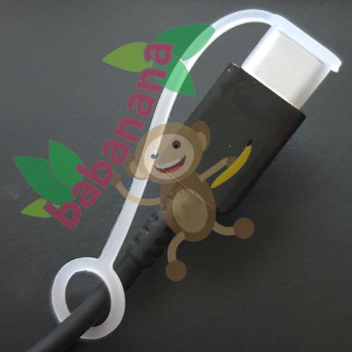 Jual Usb dust cover type C rubber karet transparan tutup kepala kabel ...