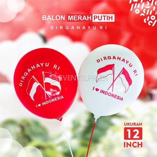 Jual Balon Merah Putih HUT RI Motif Bendera Dirgahayu 76 Dekor ...