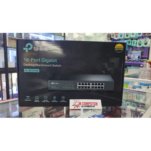Jual TP-LINK TL-SG1016D 16-Port Switch Hub Gigabit Desktop/Rackmount ...
