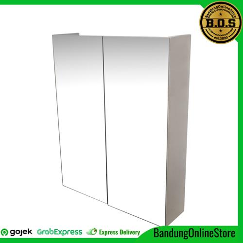 Jual Kabinet Kamar Mandi Kaca Cermin Informa Rain Lemari Toilet Putih ...