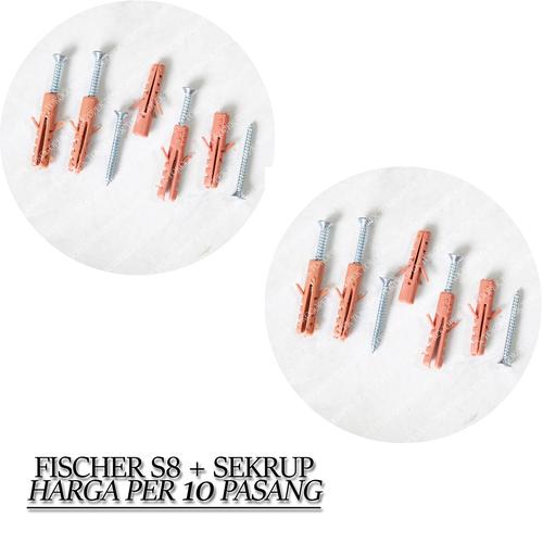 Jual FISER S6 + SEKRUP 10 SET - SEKRUP BAUT UNTUK BOR DINDING - Jakarta ...